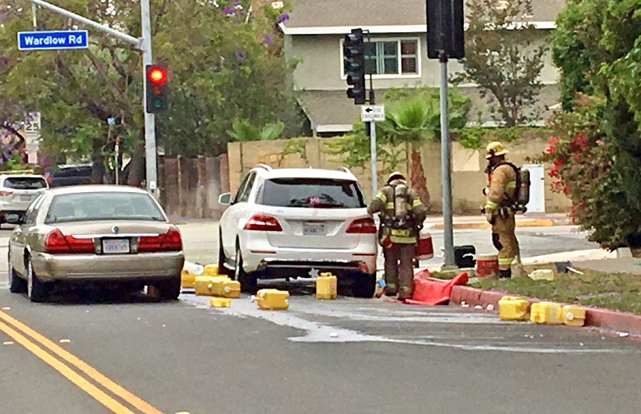 Pool Cleaning Truck Spills Chemicals on Long Beach Road Following Multi ...